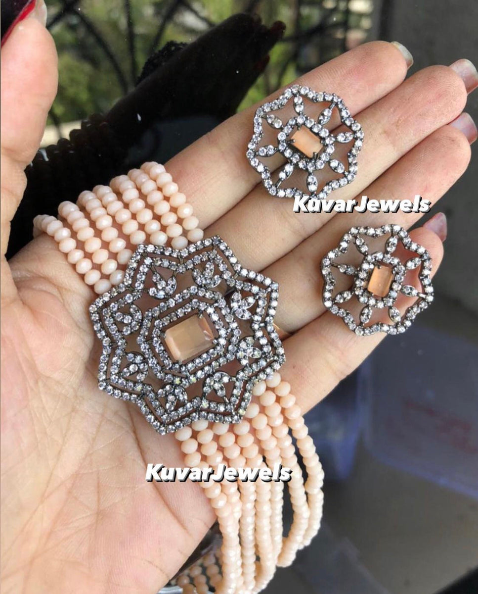 Star Zirconia Choker With AD Stone – Kuvar Jewels